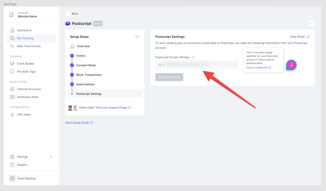 Set Up Your Elevar Integration – Postscript